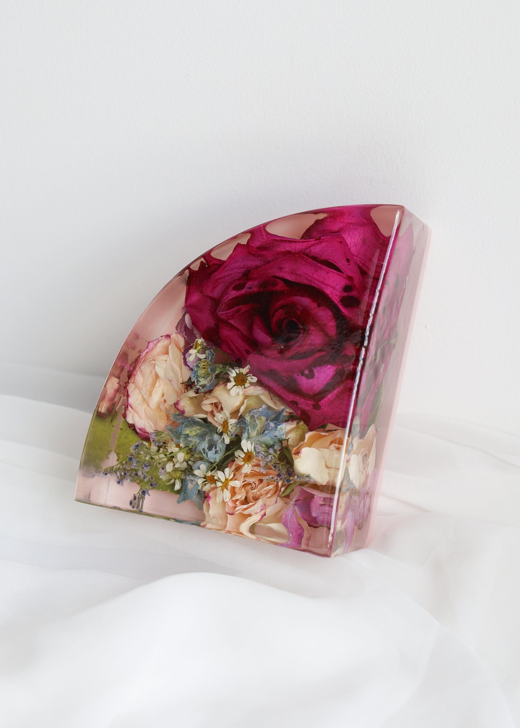Set of Resin Display book ends - Floral Preservation Brisbane